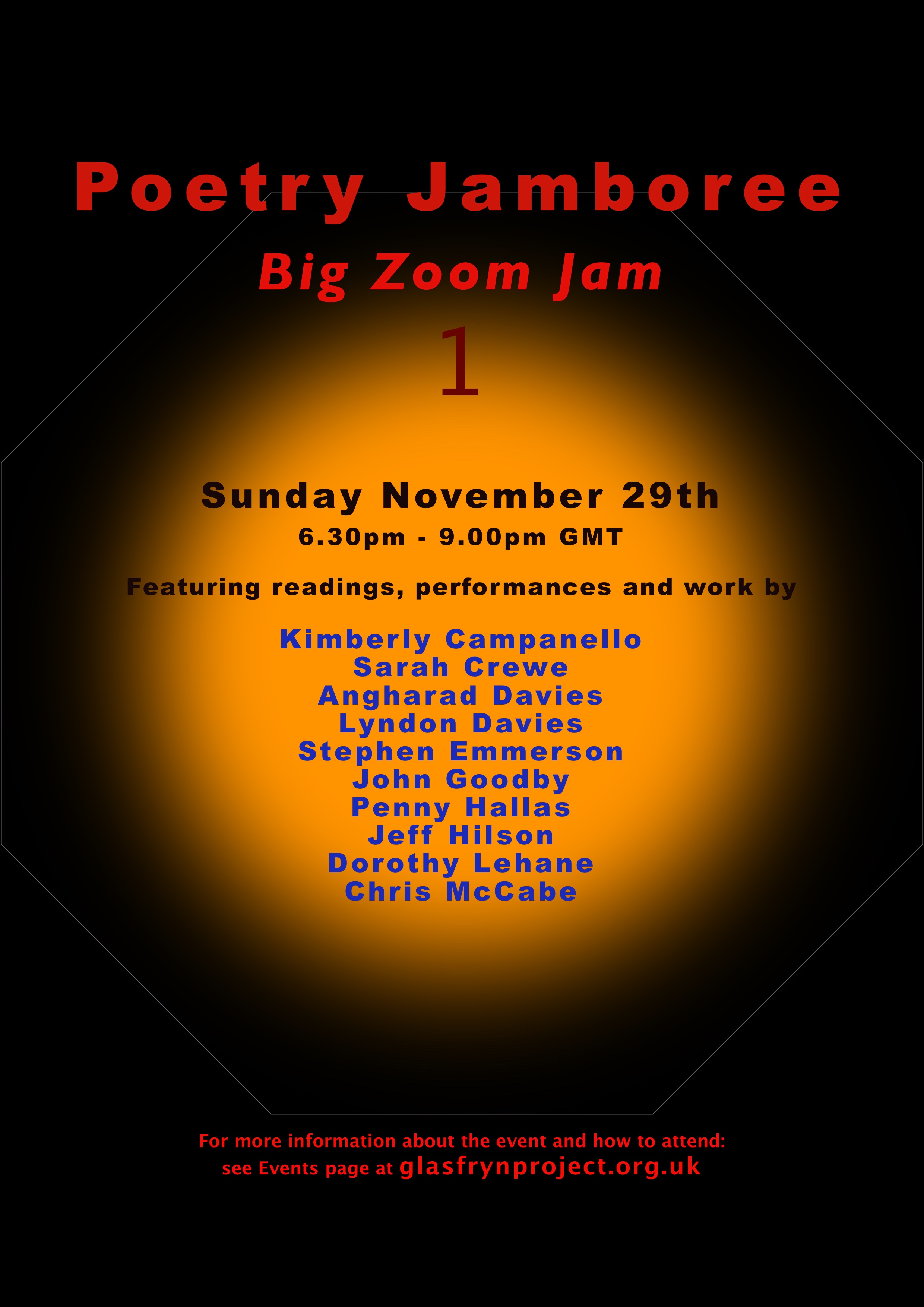 Poetry Jamboree Big Zoom Jam – Glasfryn Project